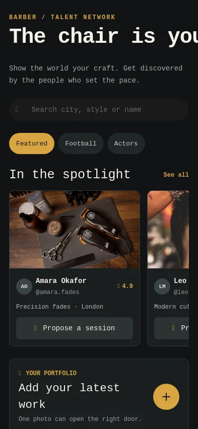Barber Talent Connect
