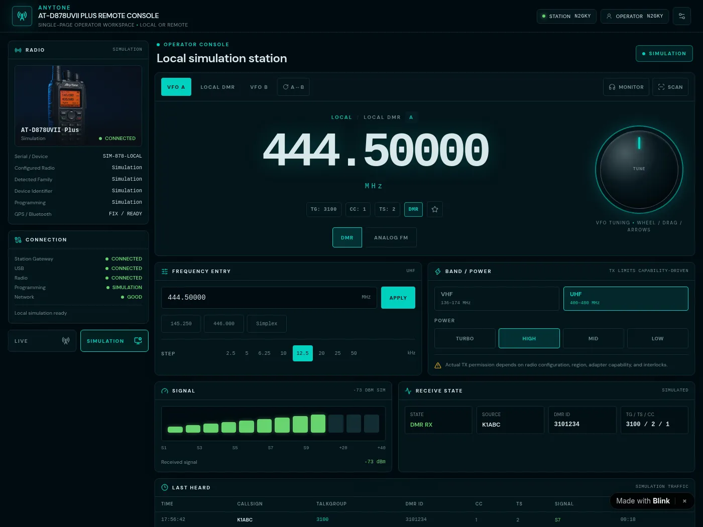 AnyTone 878 Remote Console