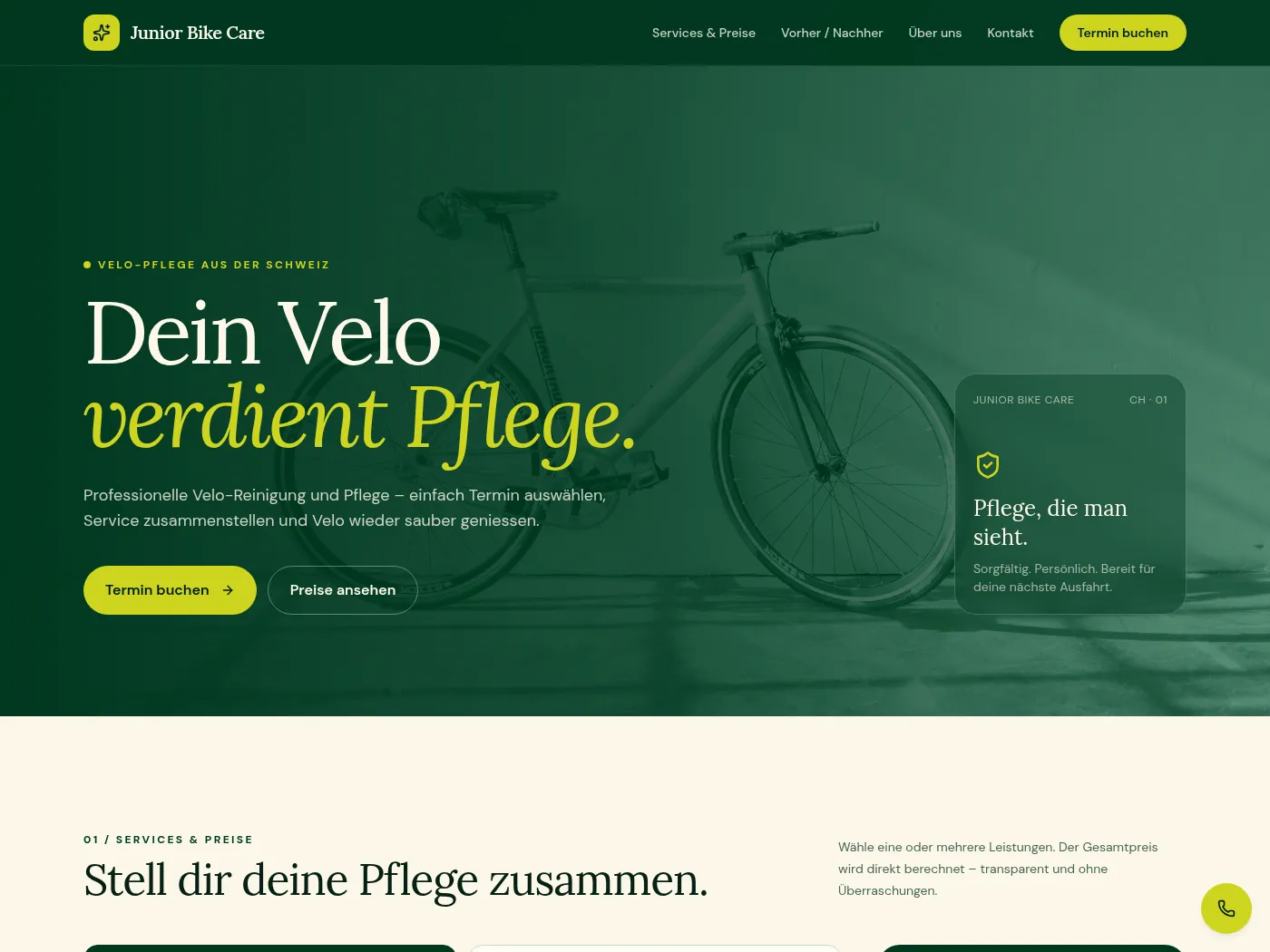 Junior Bike Care Web