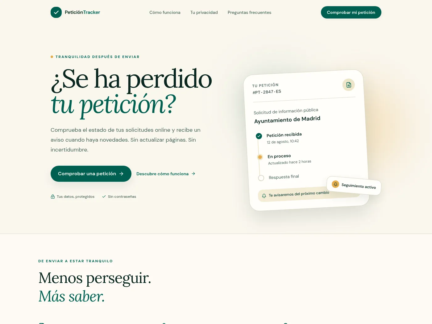 Petición Tracker