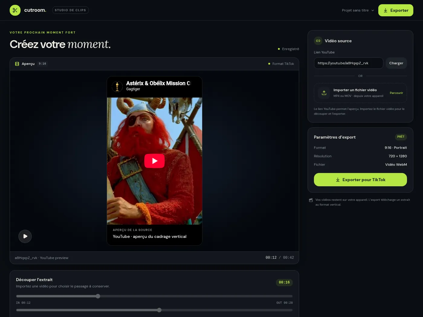 TikTok Video Clipper