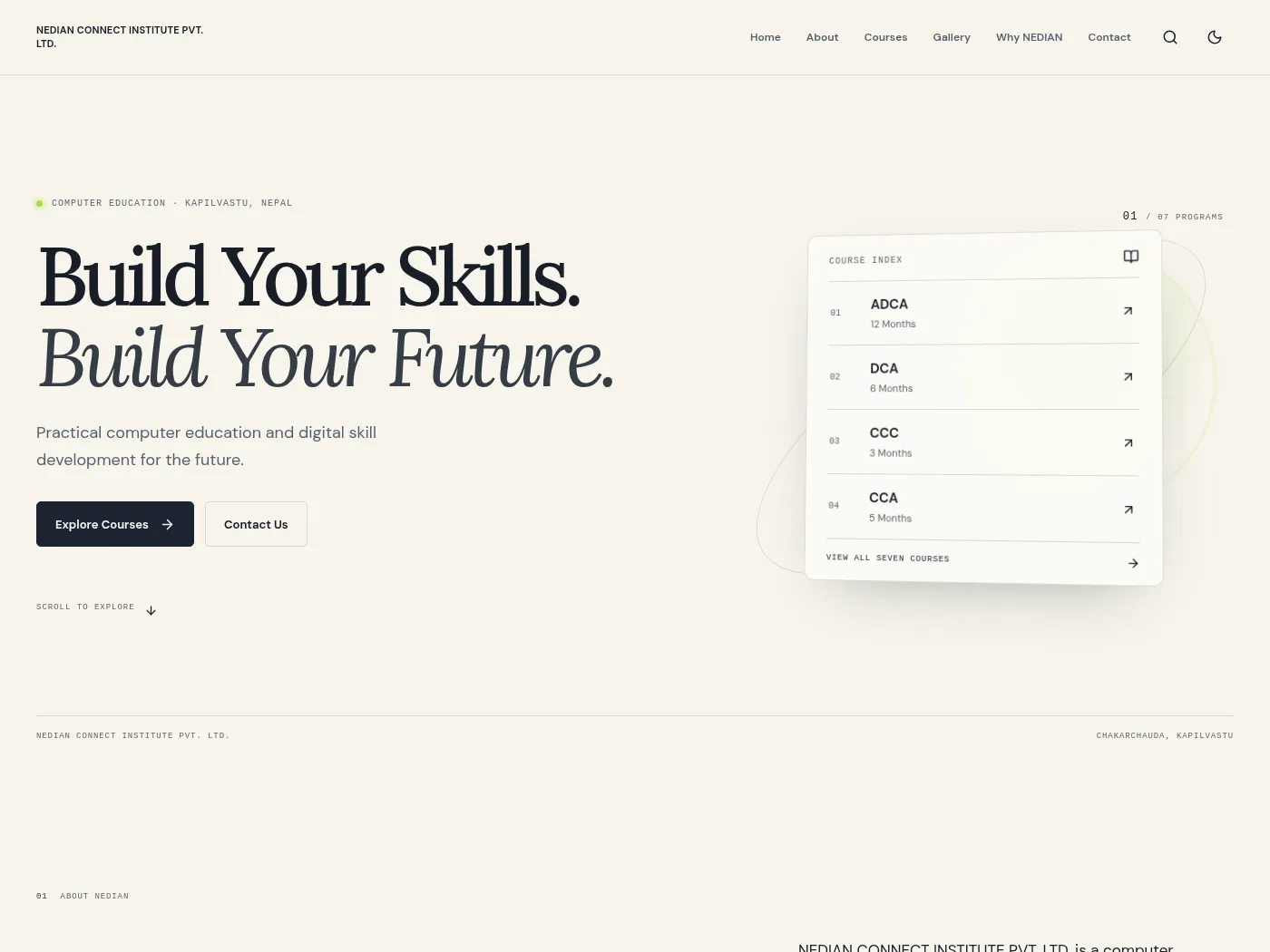 NEDIAN Connect Institute Site