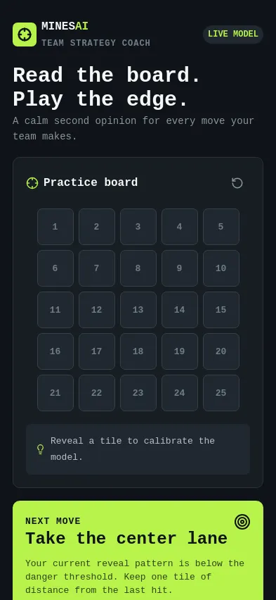 MinesAI Strategy Coach