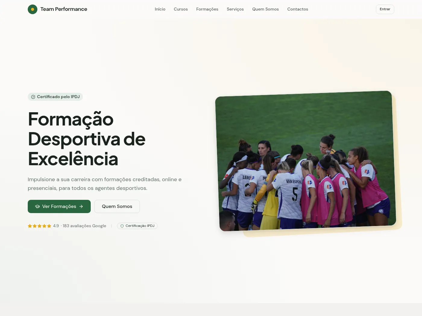 Team Performance Web Redesign