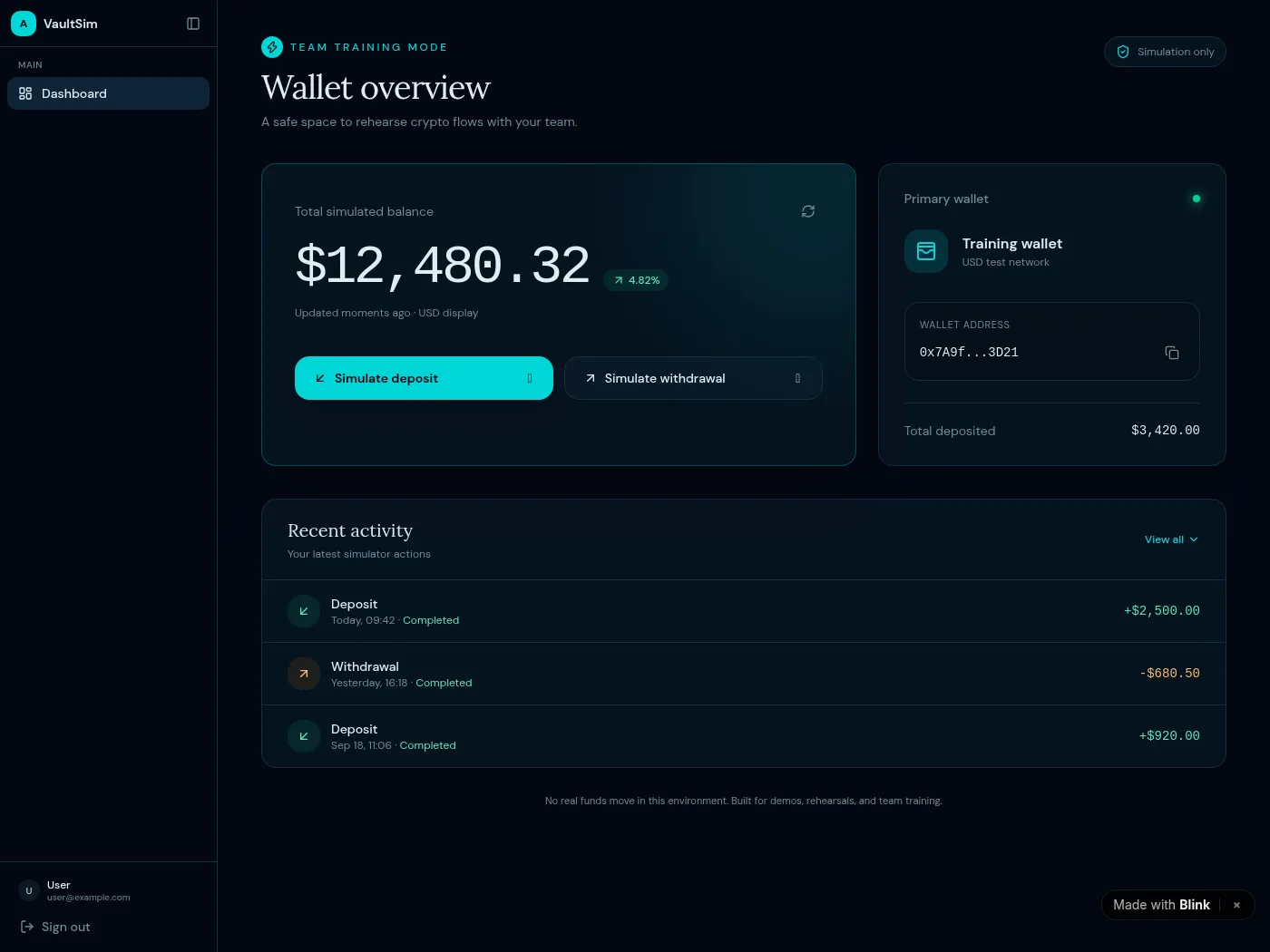 Crypto Wallet Simulator