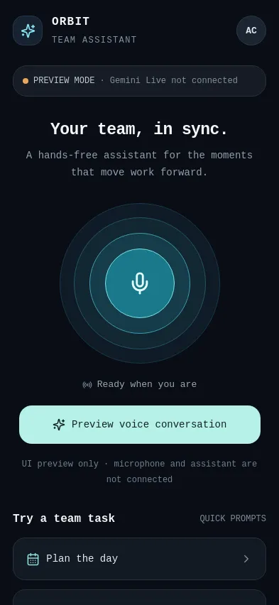 Gemini Voice Orb