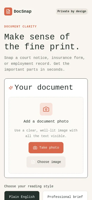 DocSnap Reader