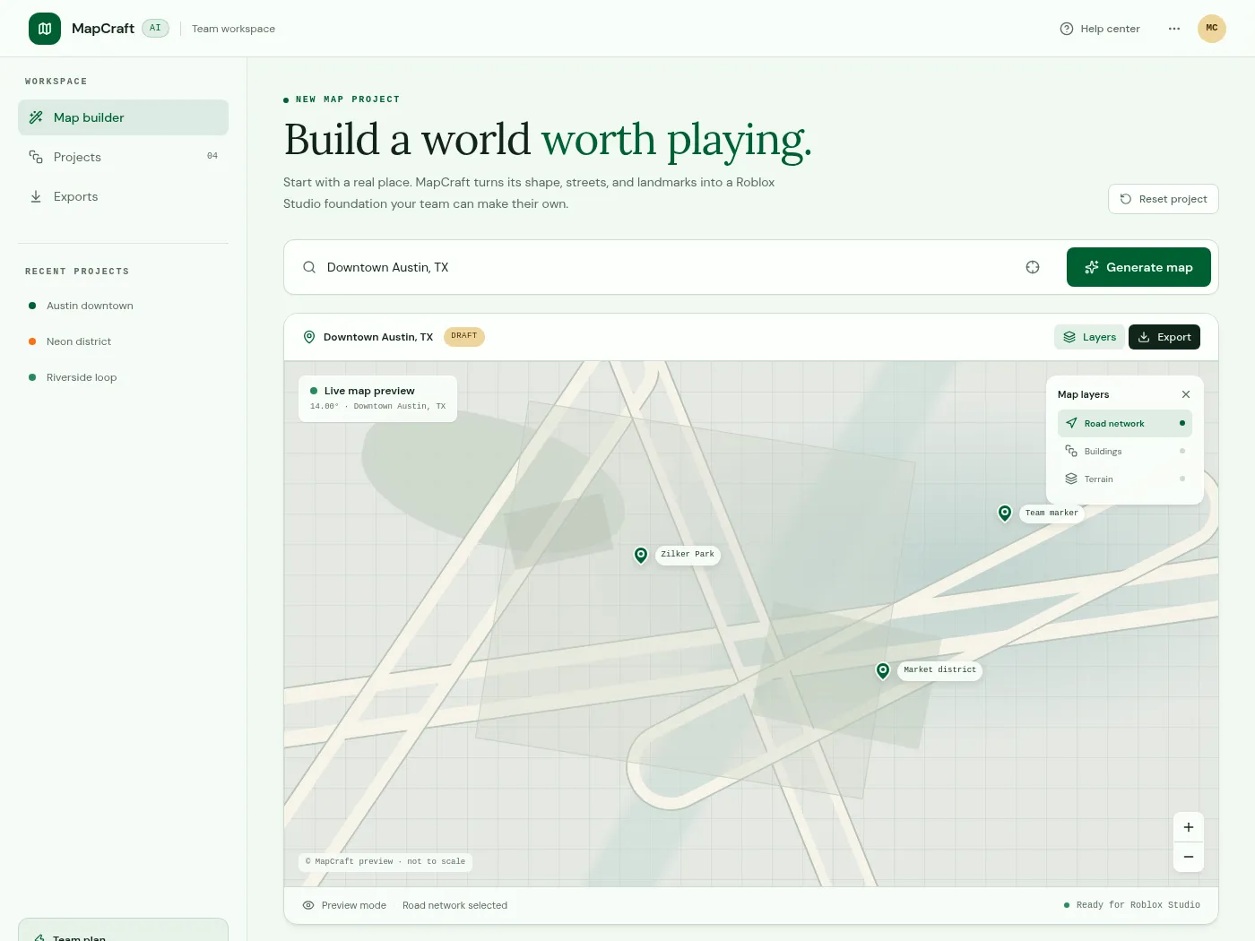 MapCraft AI for Roblox