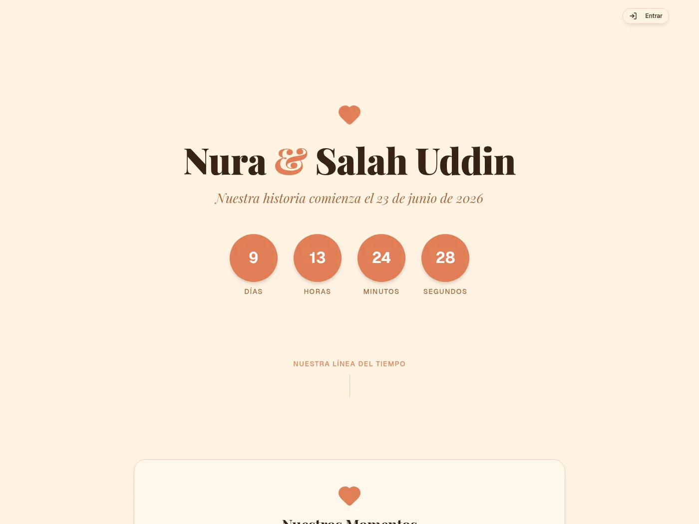 Nura & Salah Timeline