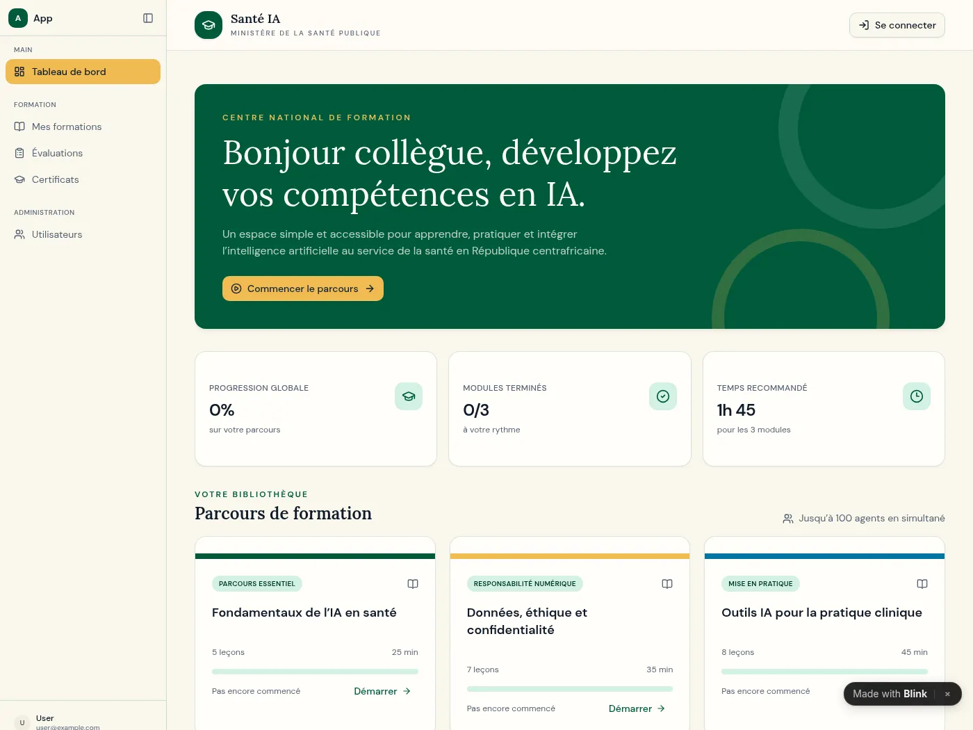 Santé IA Training Hub