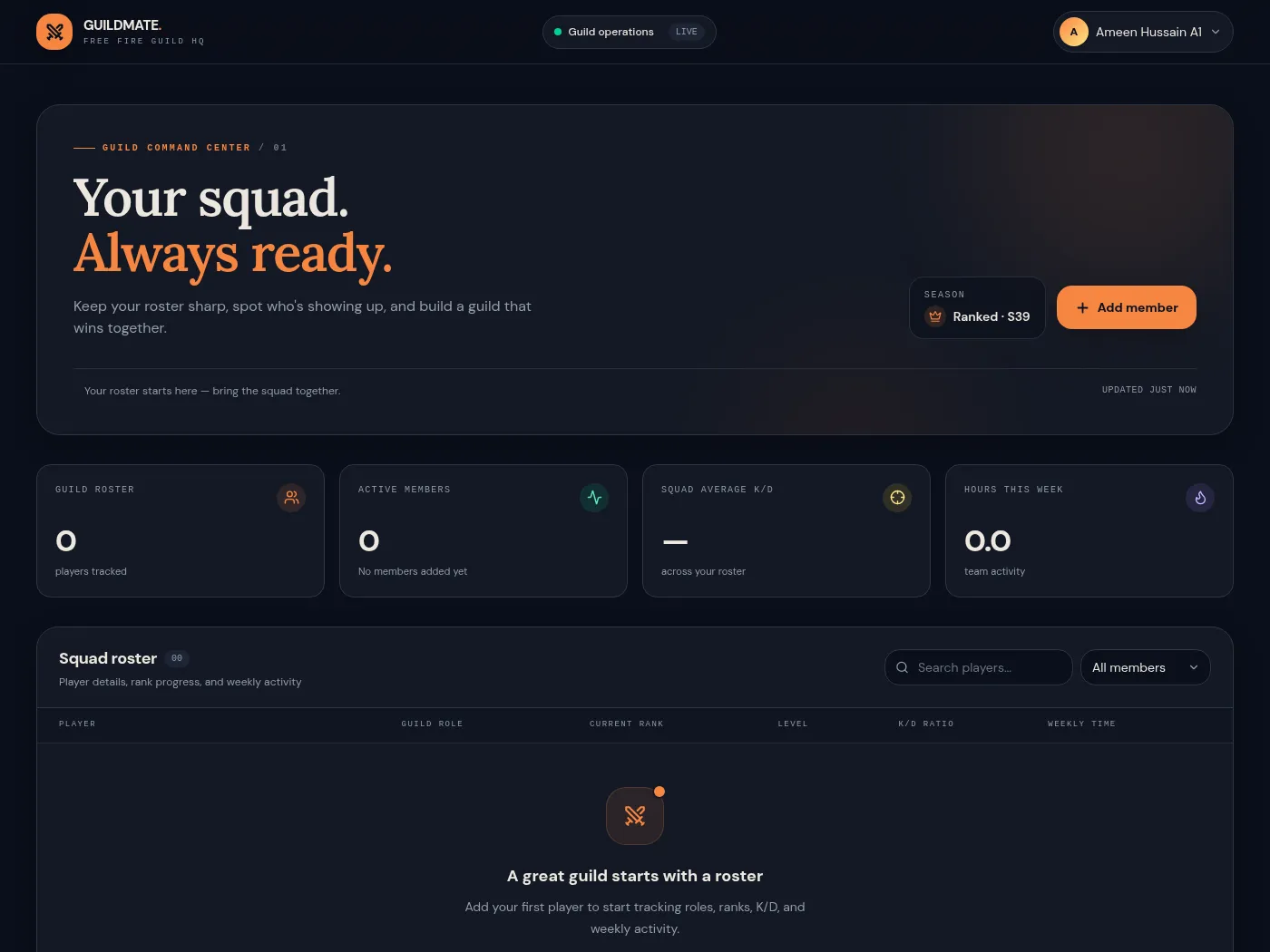 GuildMate Tracker