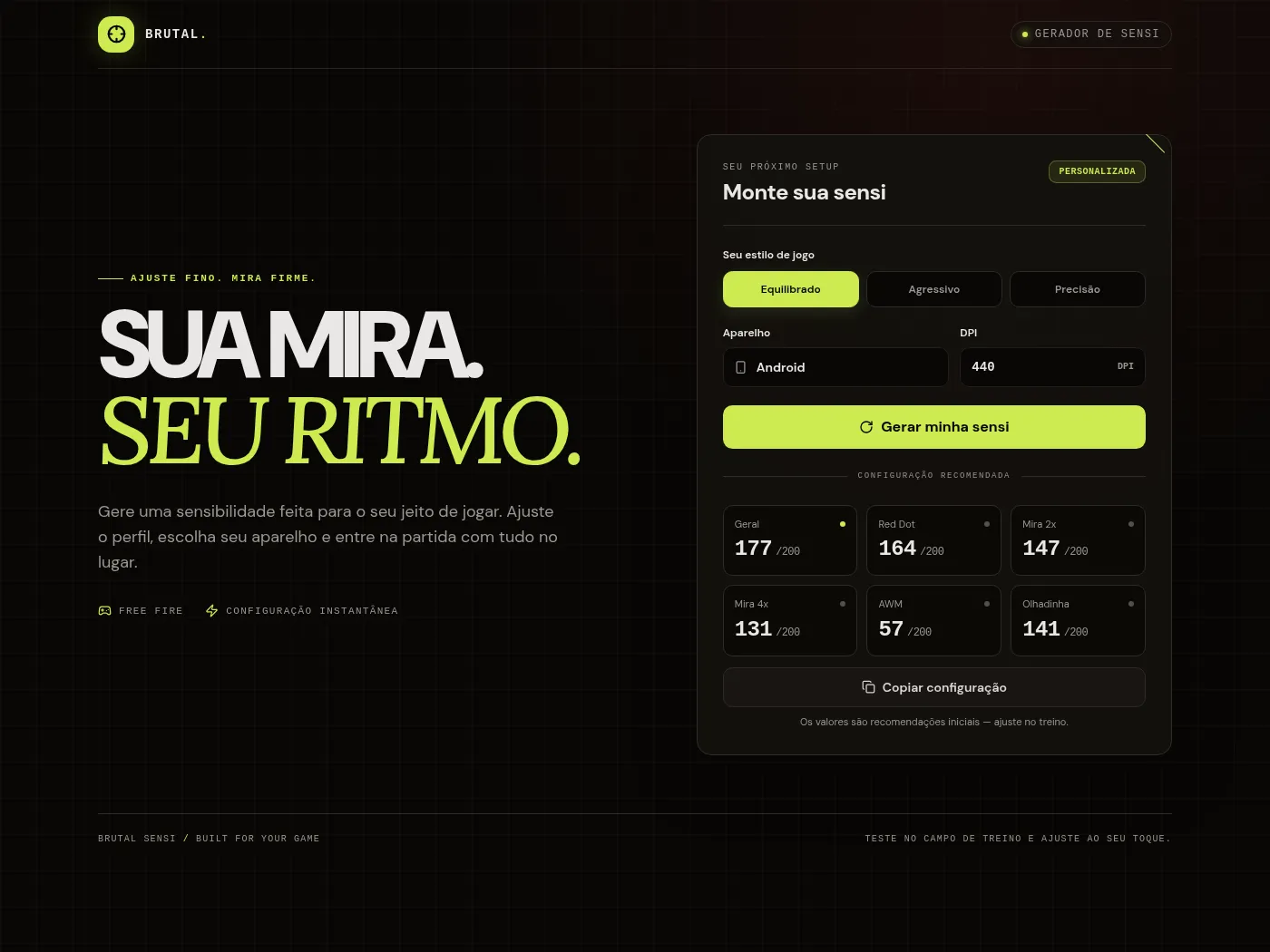 Brutal Sensi Generator