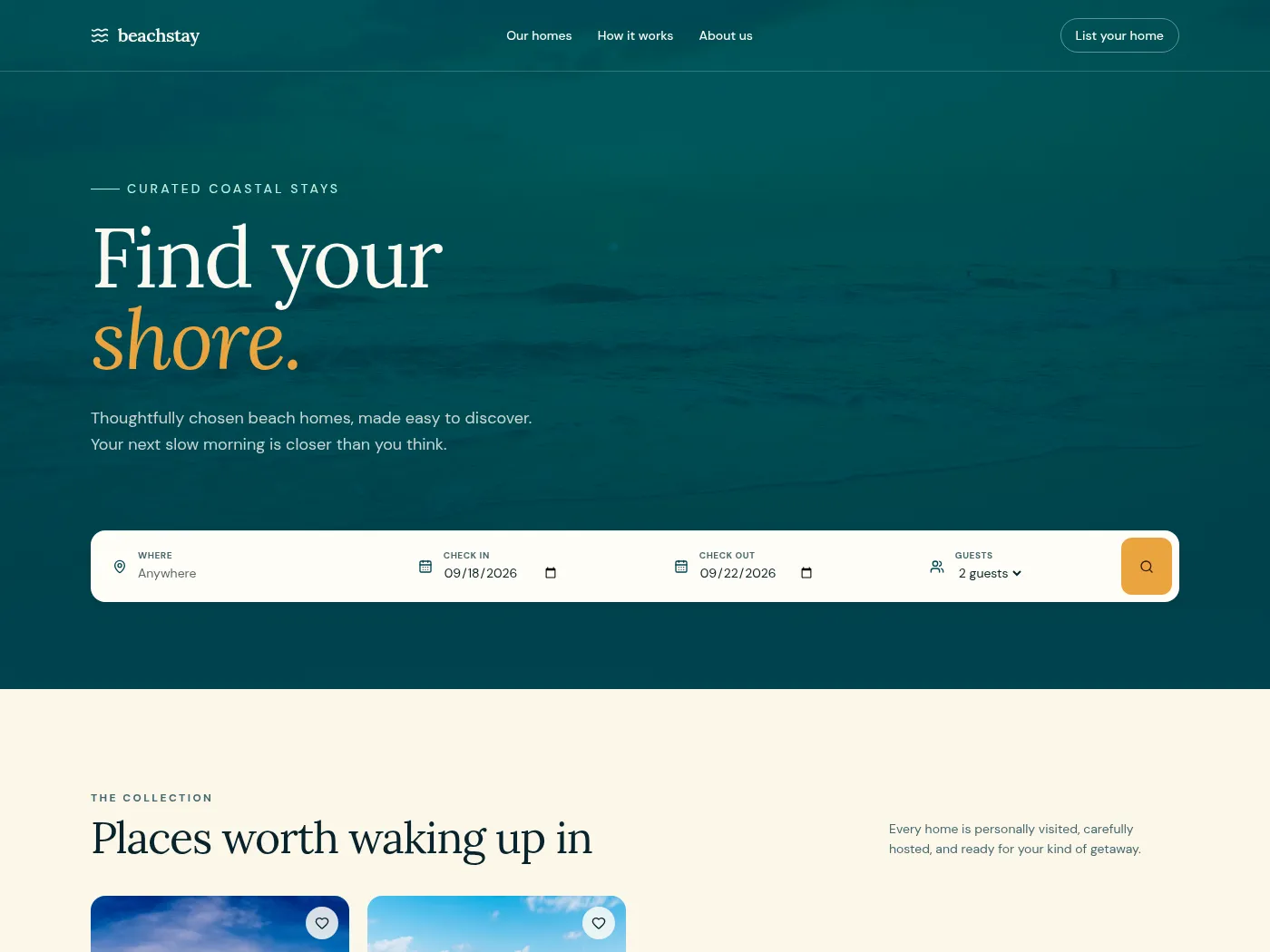 BeachStay Booking Hub
