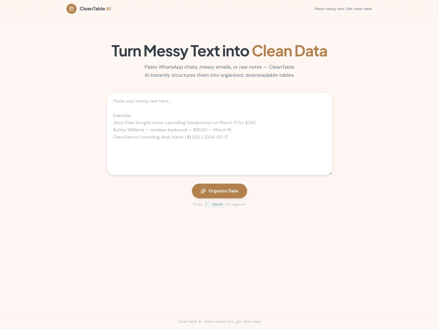 CleanTable AI