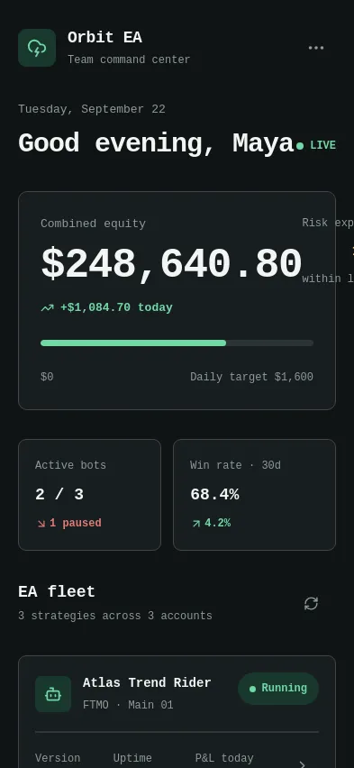 ForexBot Mobile Manager