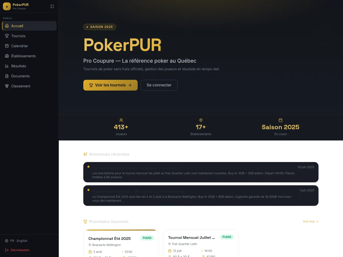 PokerPUR Platform