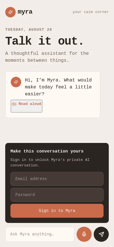 Myra Voice AI Assistant