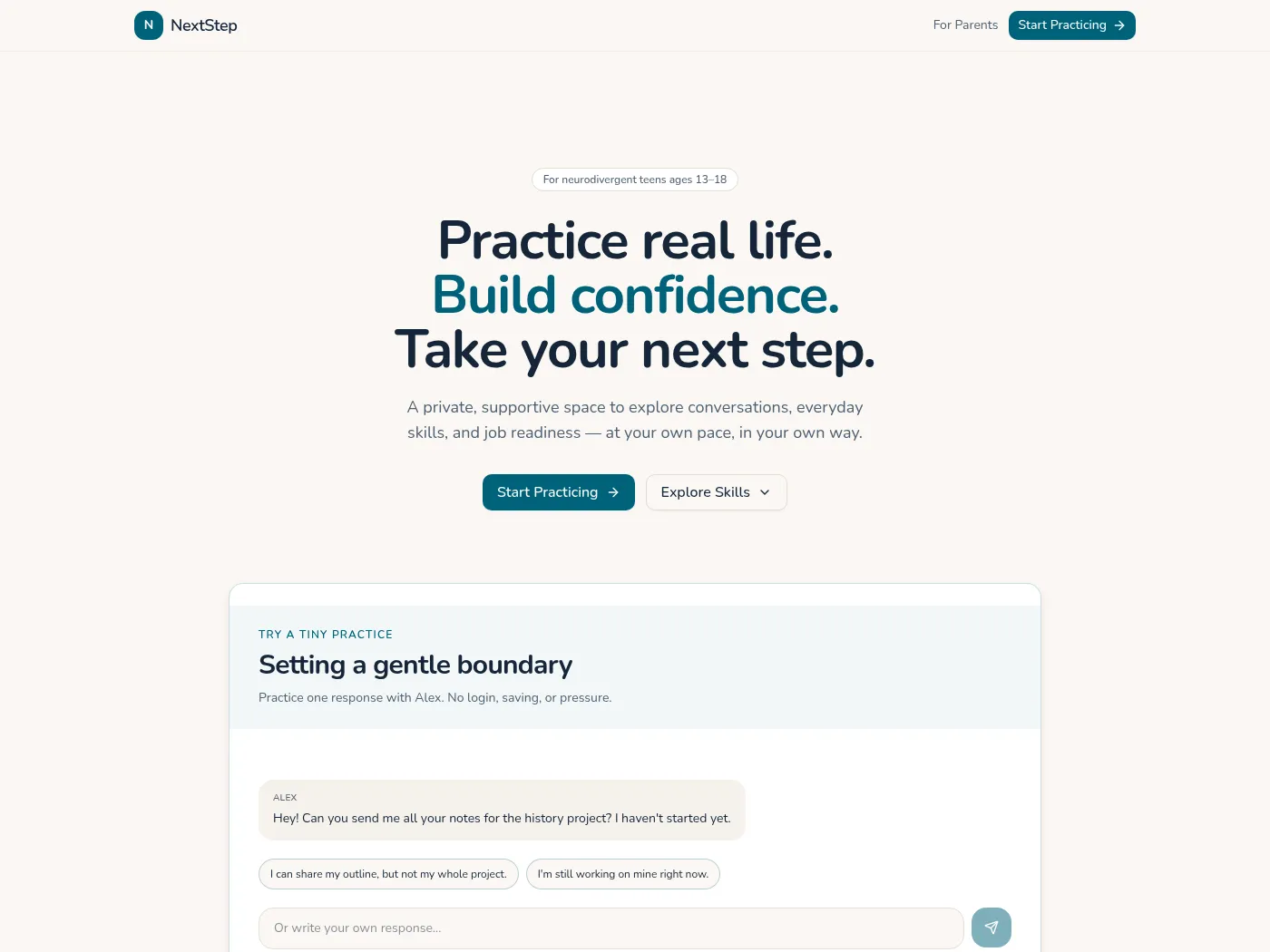 NextStep Teen Platform