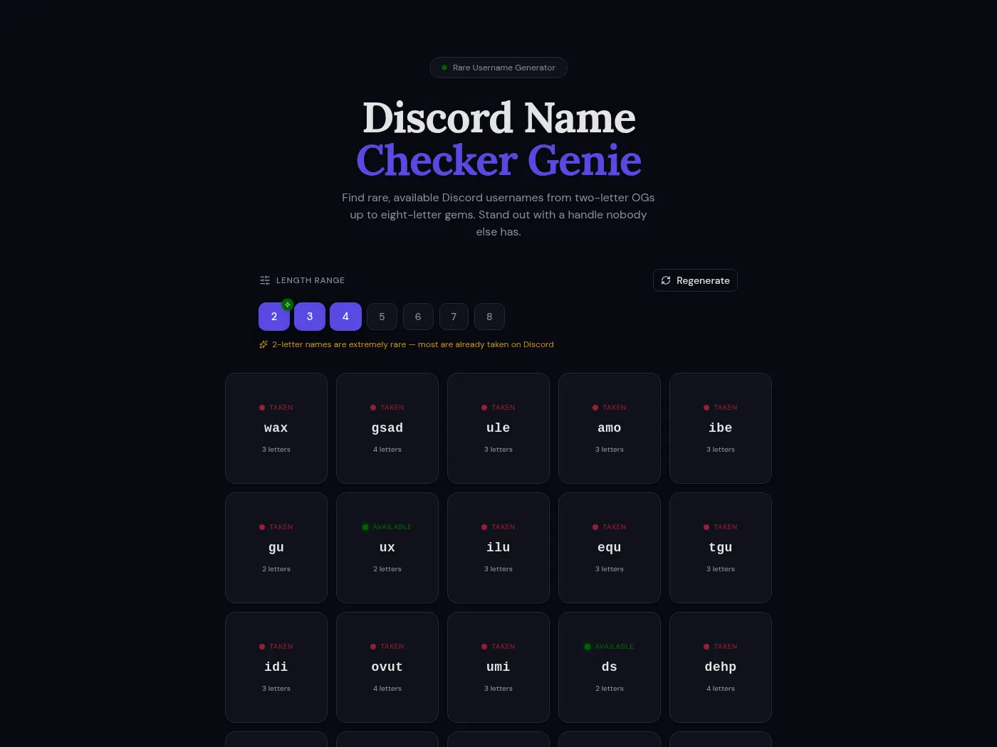Discord Name Checker Genie
