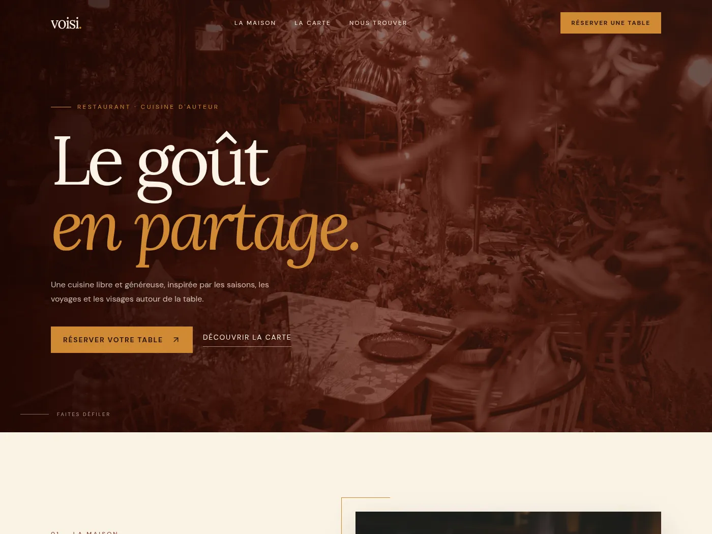 Voisi Restaurant Web