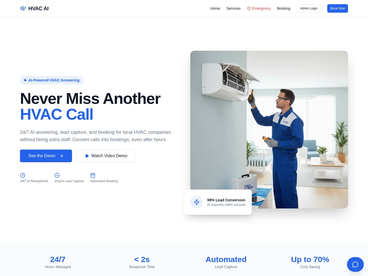 HVAC AI Booking Site