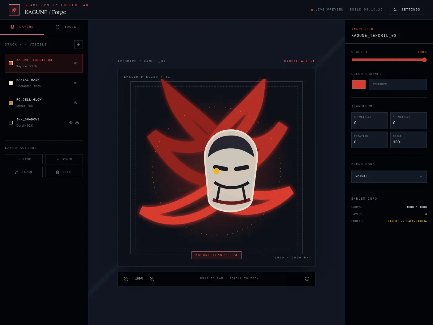 Ken Kaneki Emblem Creator