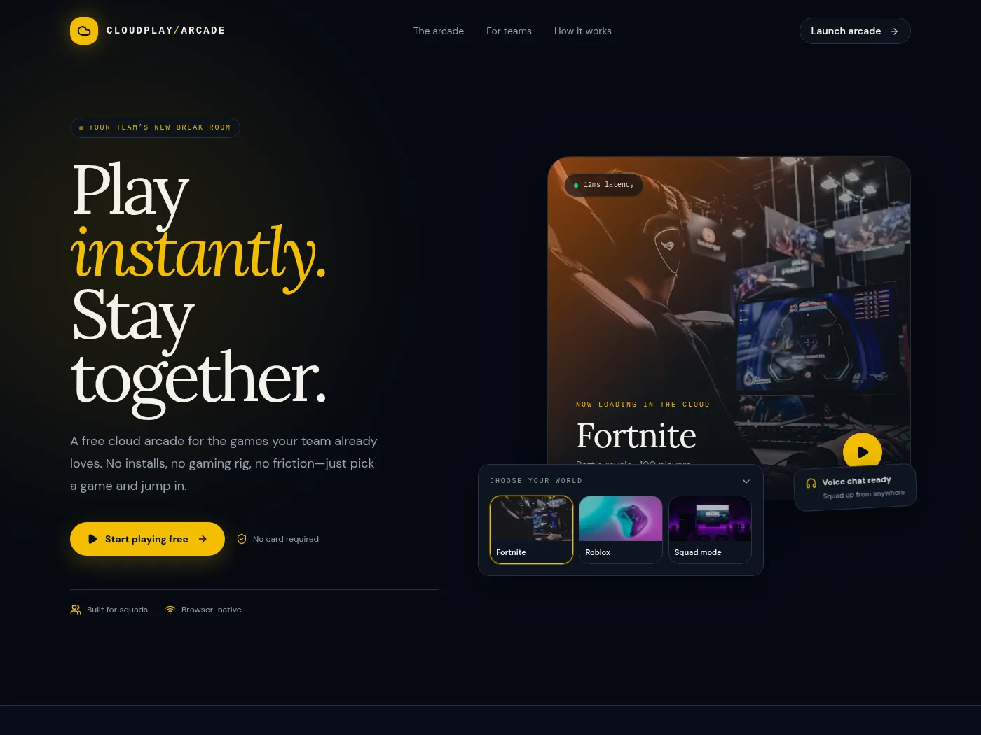 CloudPlay Arcade