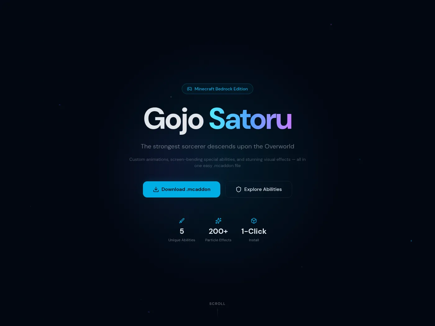 Gojo Satoru Minecraft Addon