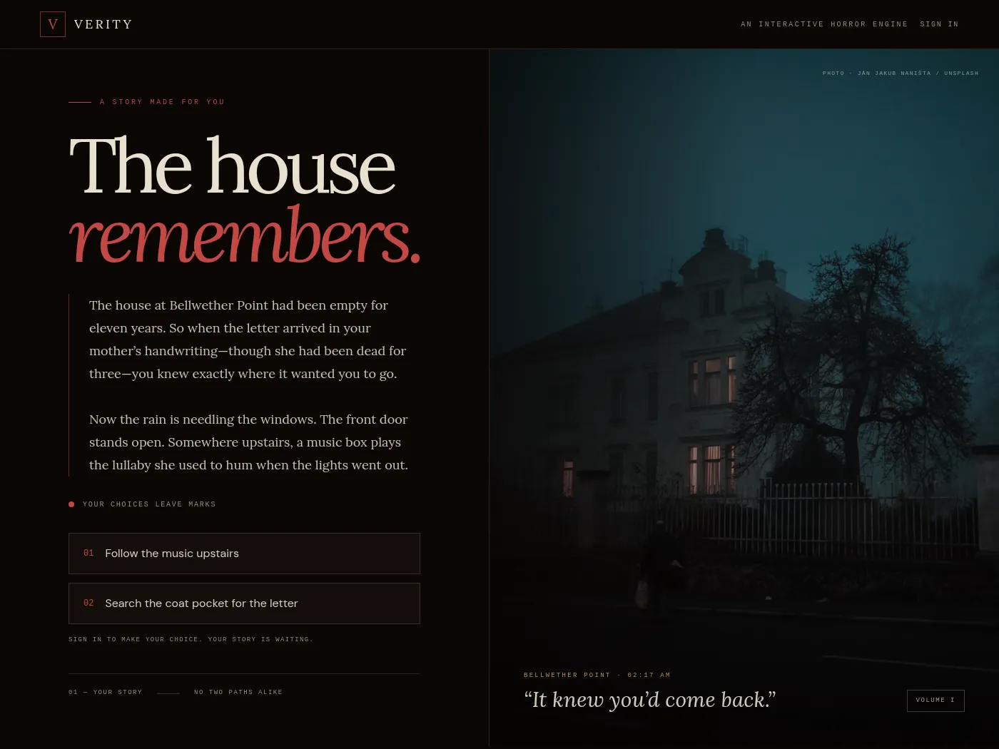 Verity: Horror Story Engine