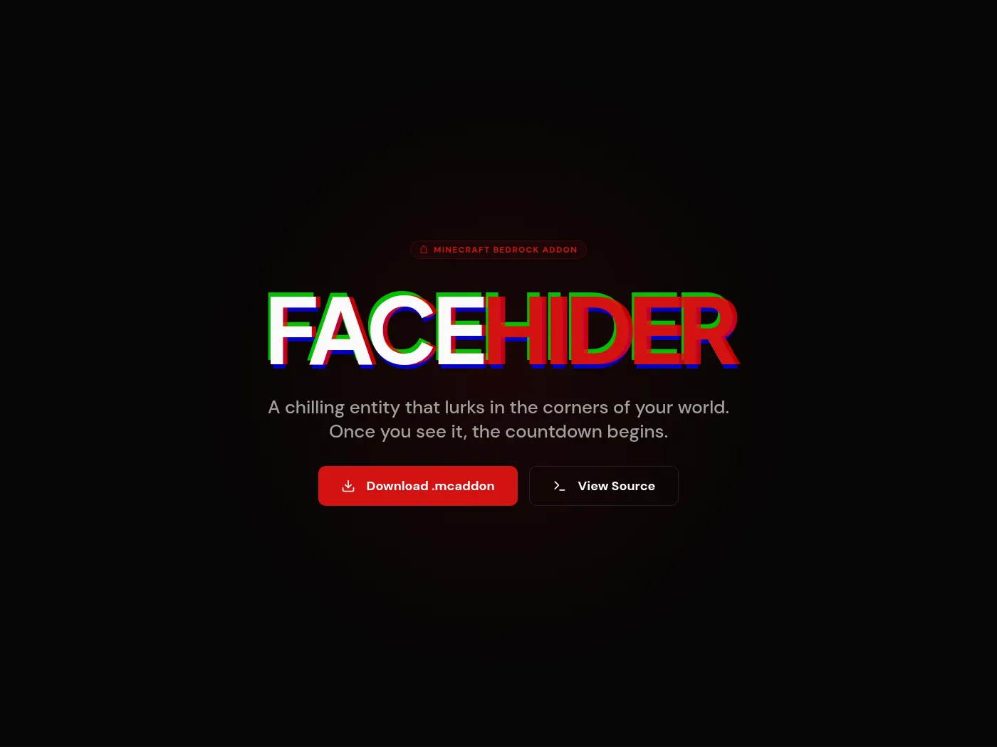 FaceHider Minecraft Addon