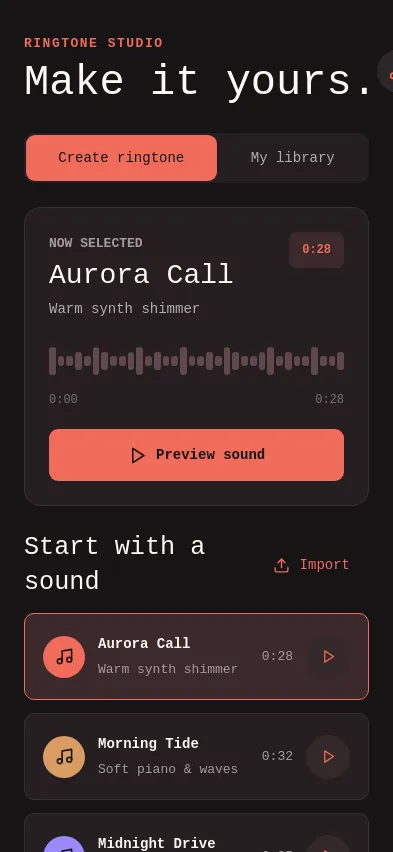 Personal Ringtone Maker