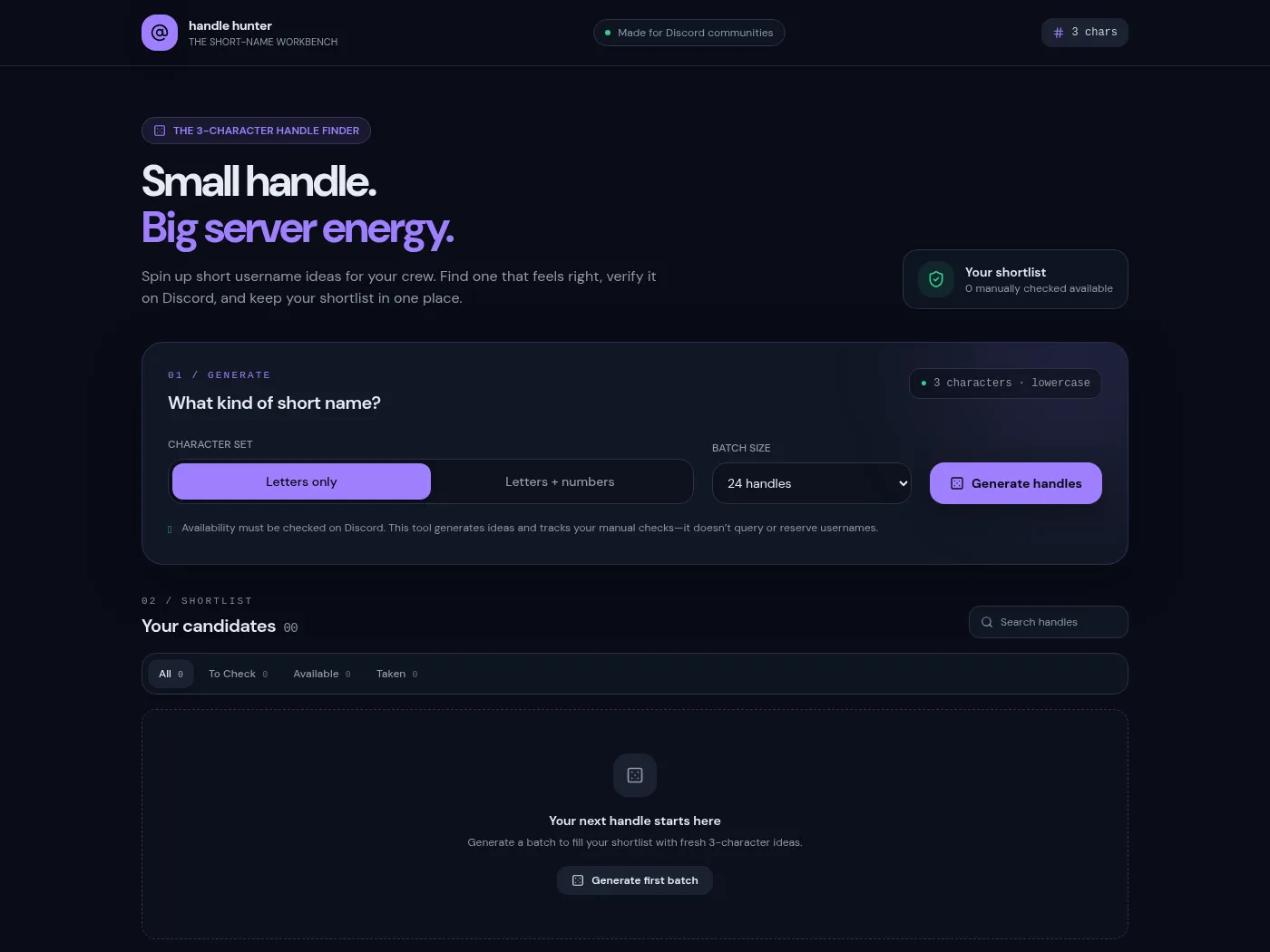 Discord Handle Hunter