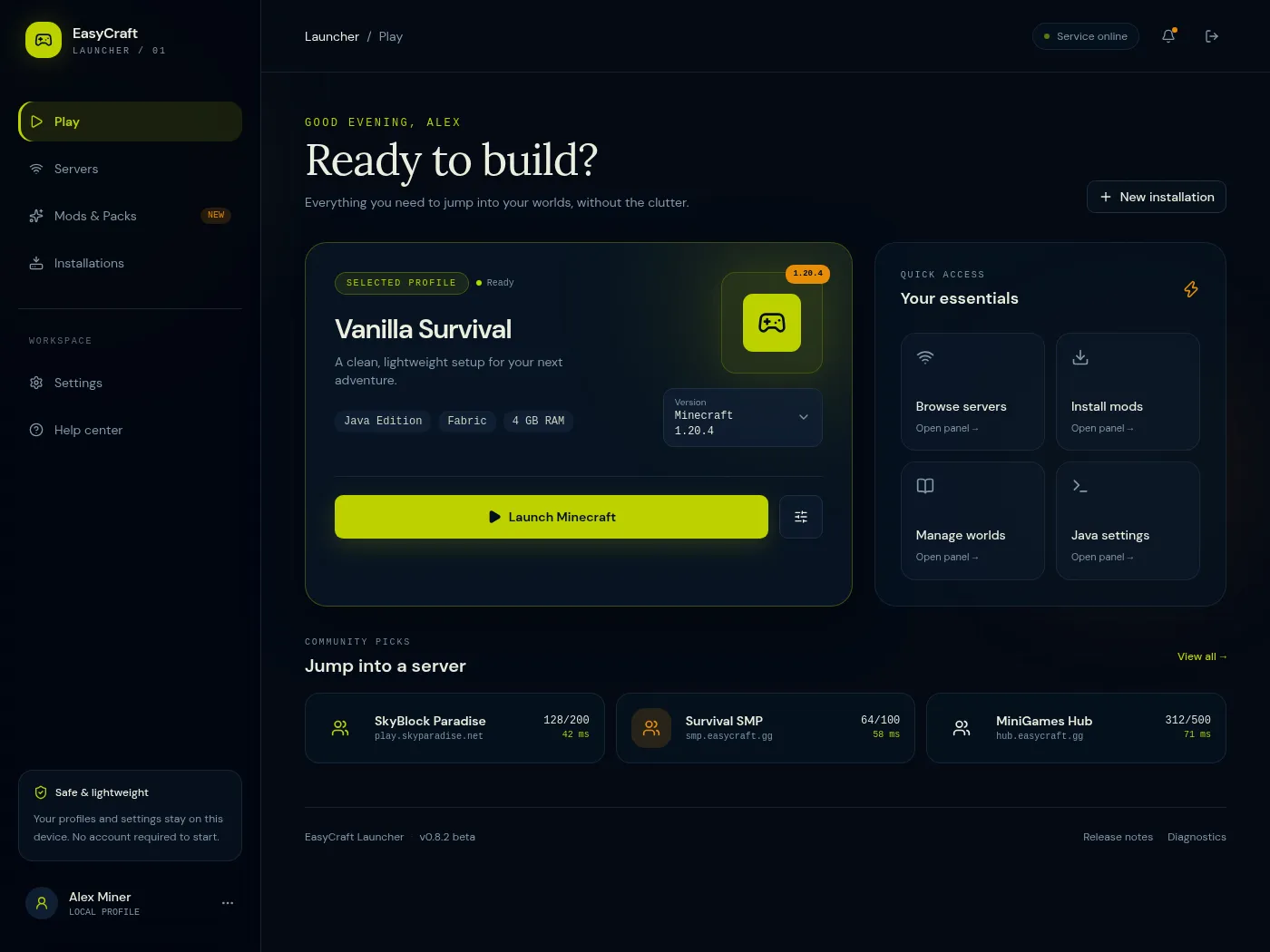 EasyCraft Launcher