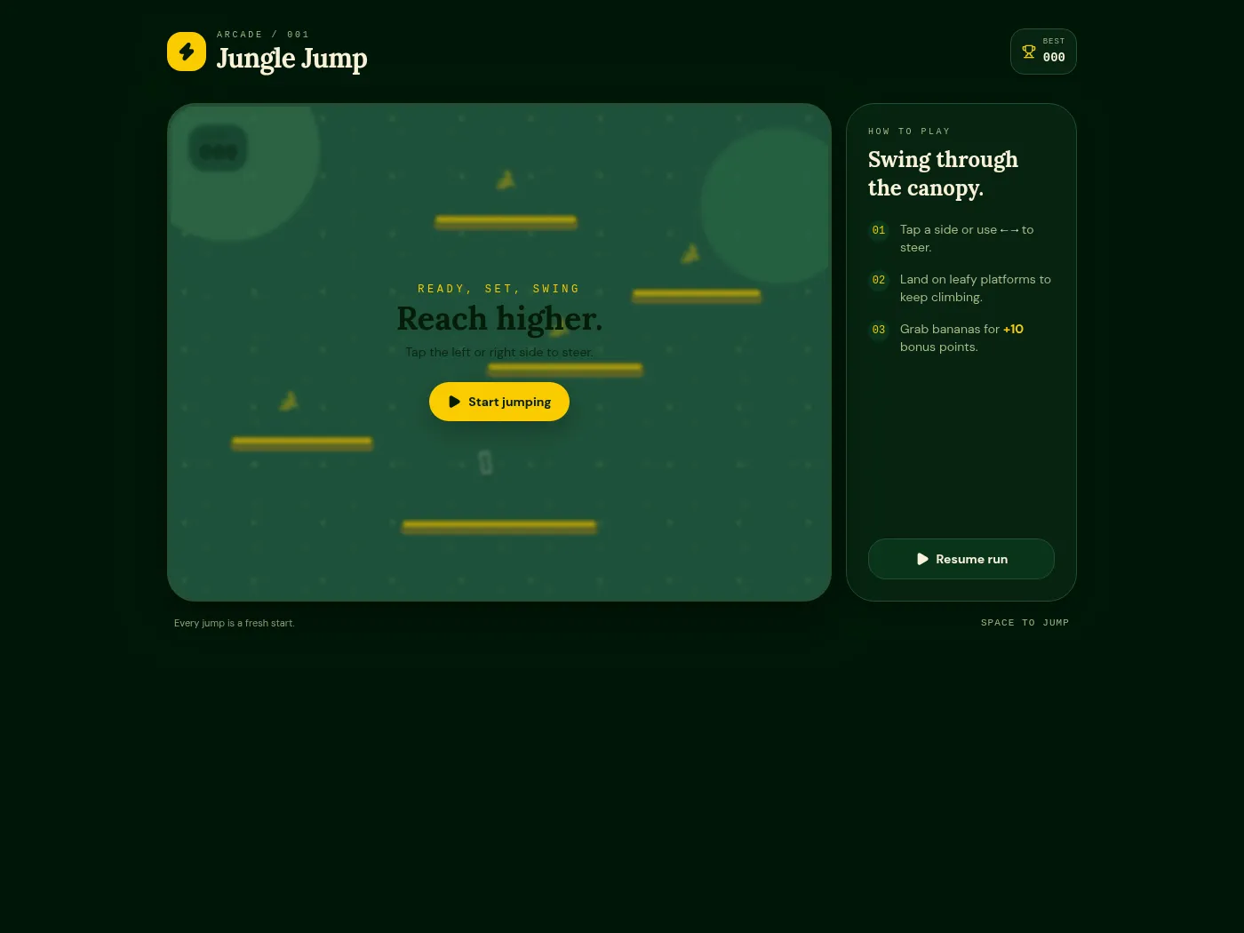 Jumping Monkey Game