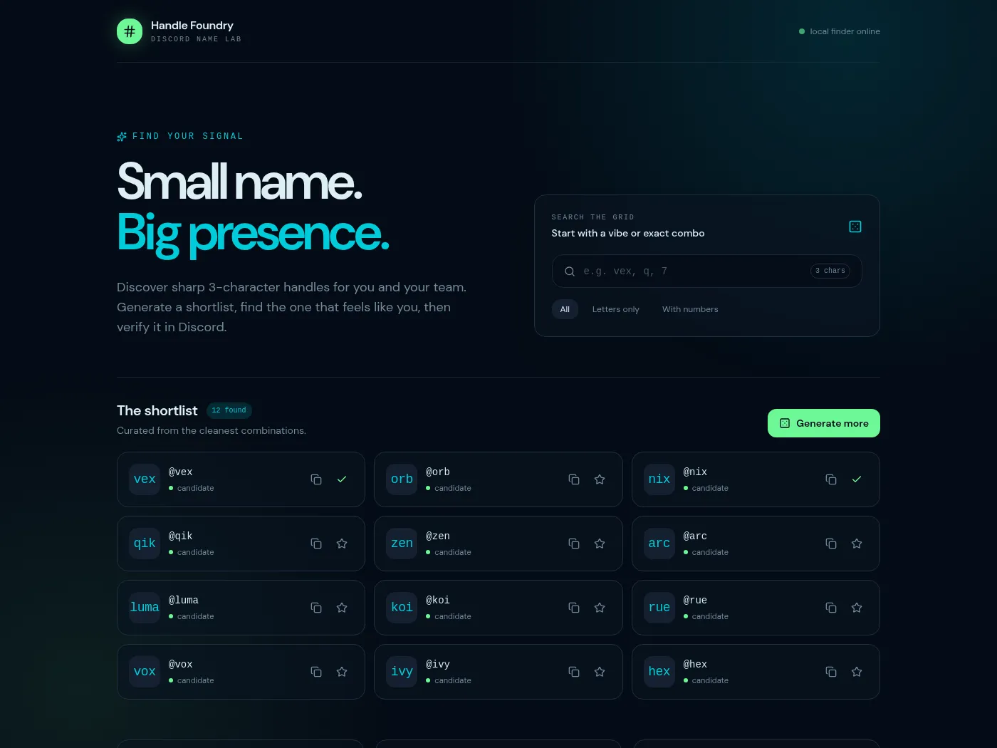 Discord Handle Finder