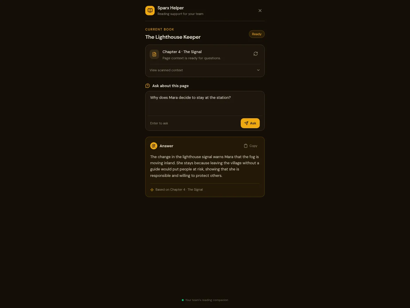 Sparx Reader AI Helper