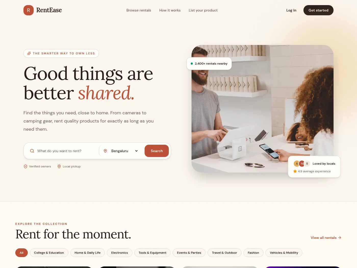 RentEase Rental Marketplace