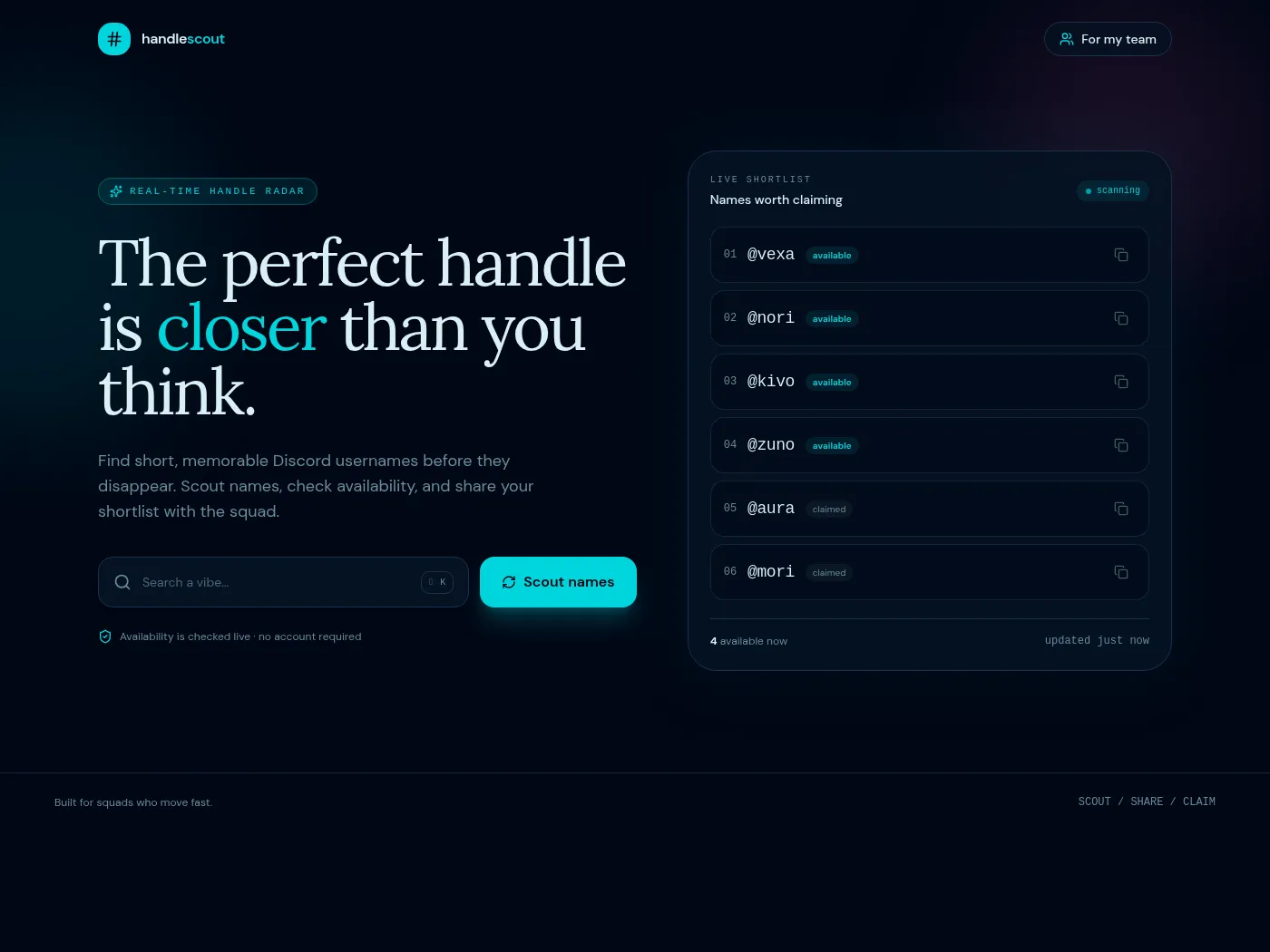 Discord Handle Finder
