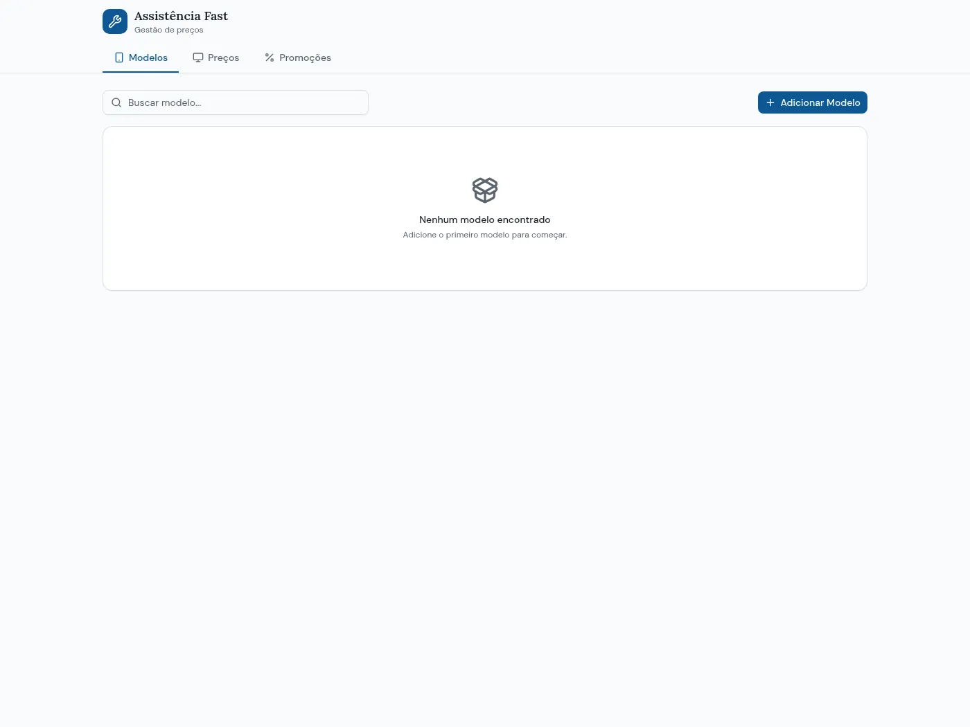 Assistência Fast Dashboard