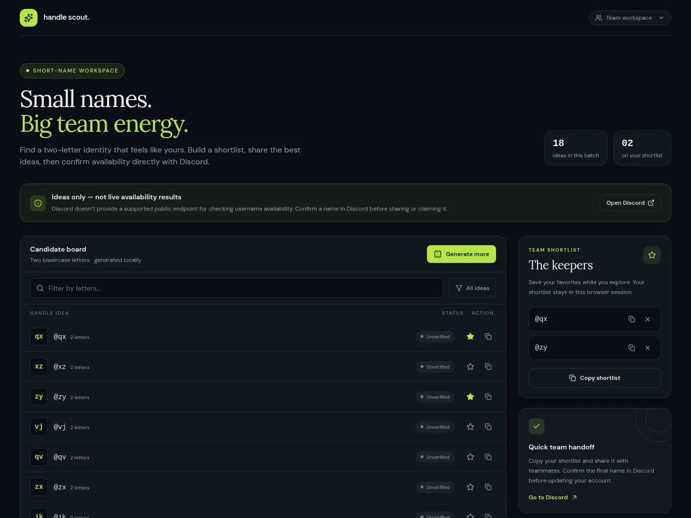 Discord Handle Hunter