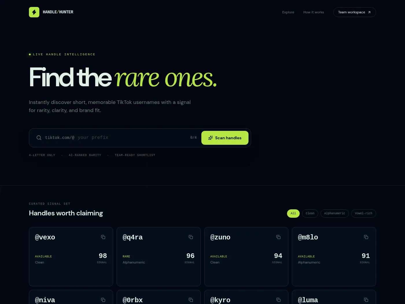 TikTok Name Hunter