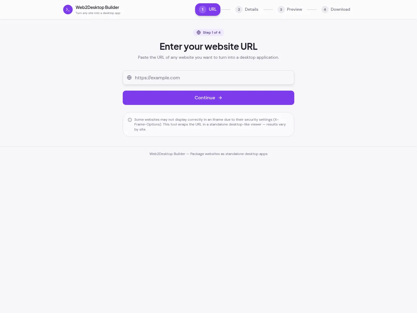 Web2Desktop Builder