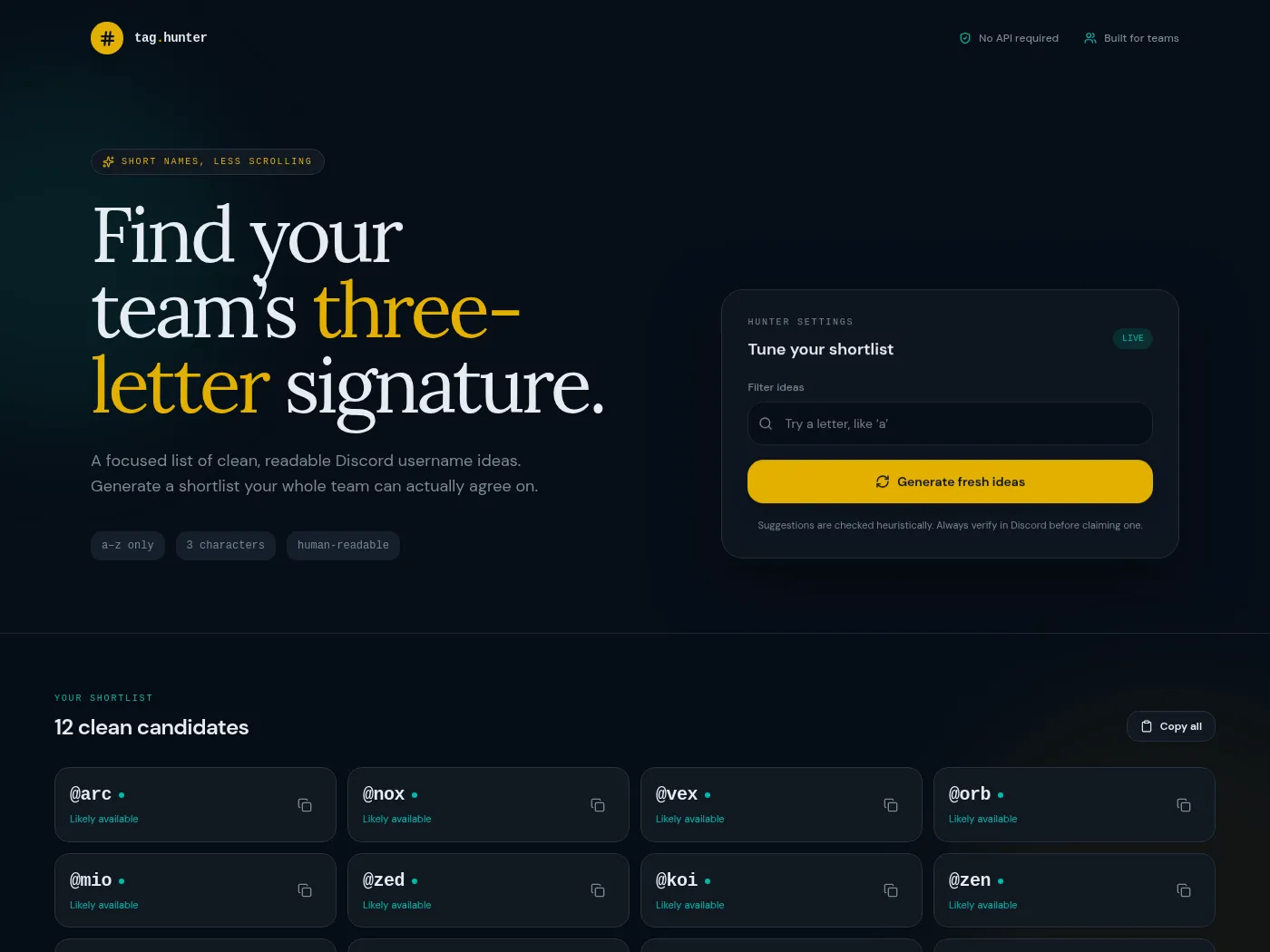 Discord Tag Hunter