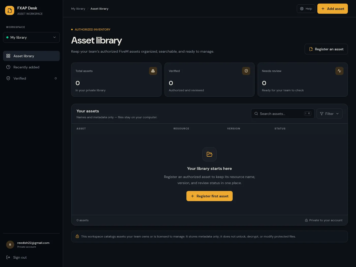FXAP Asset Manager