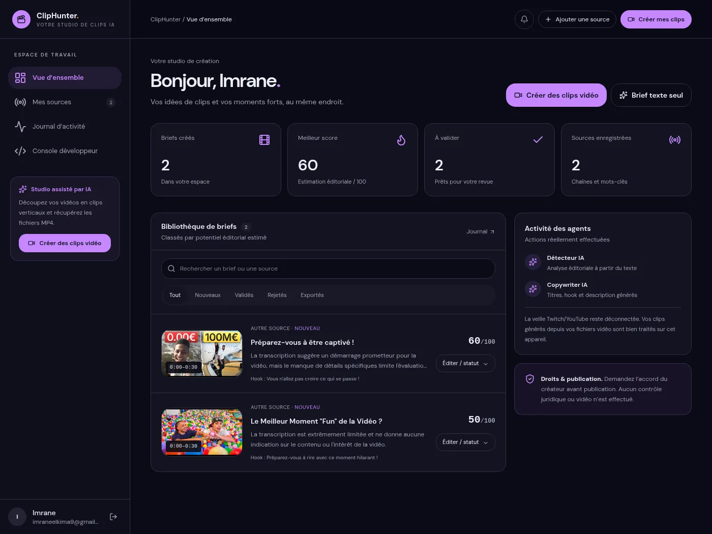 ClipHunter AI Platform