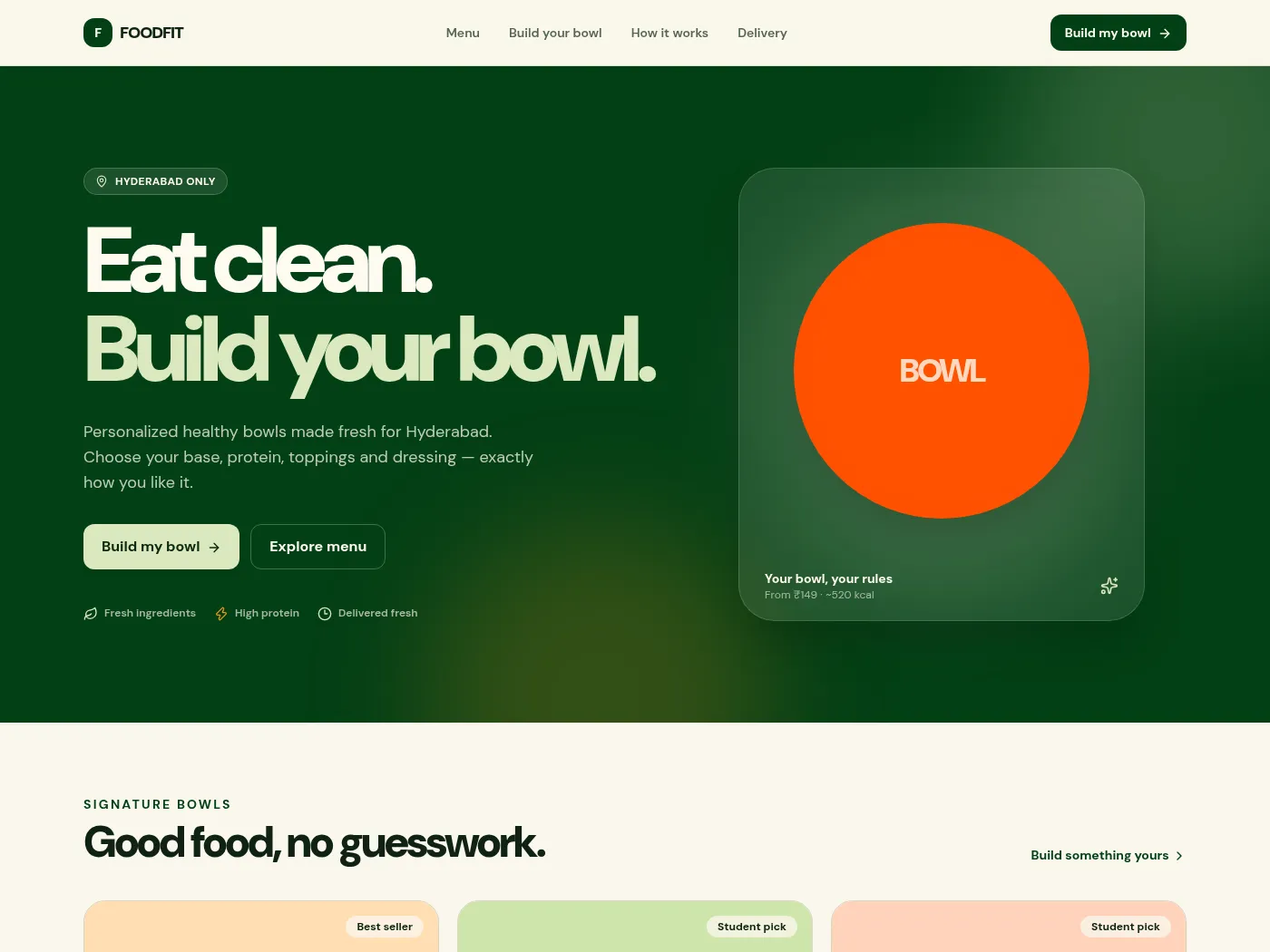 FoodFit Ordering Platform