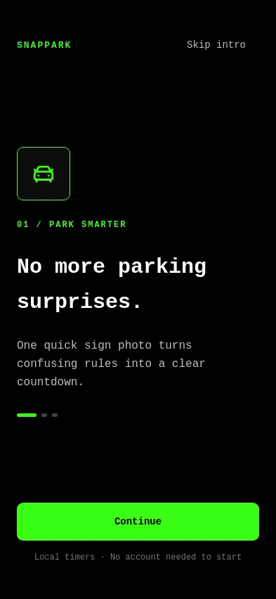 SnapPark: Parking Timer
