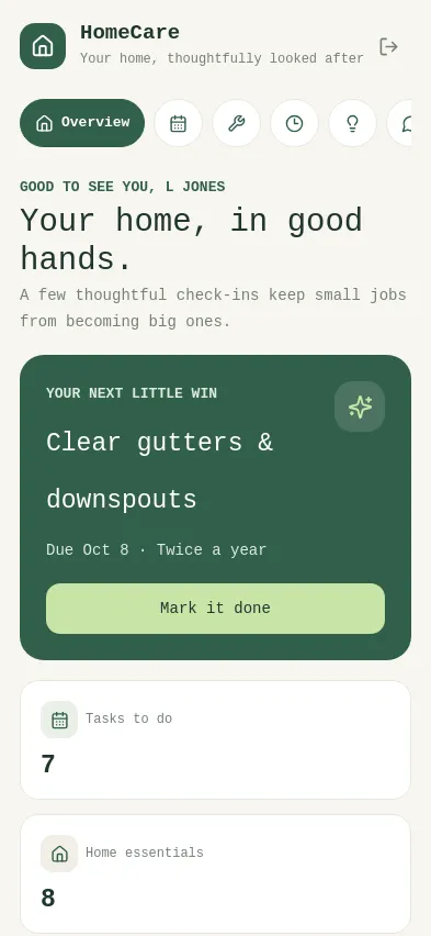 HomeCare Companion App