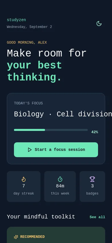 StudyZen Mobile