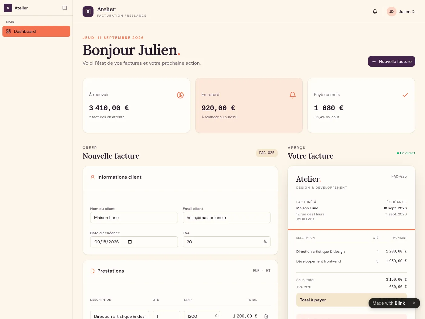 Freelance Invoice Maker